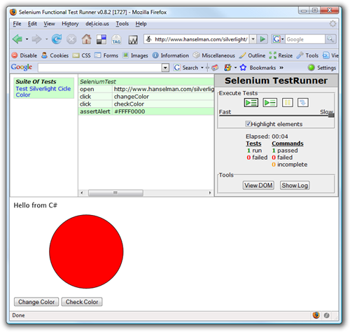 Unit Testing Silverlight with Selenium - Scott Hanselman's Blog